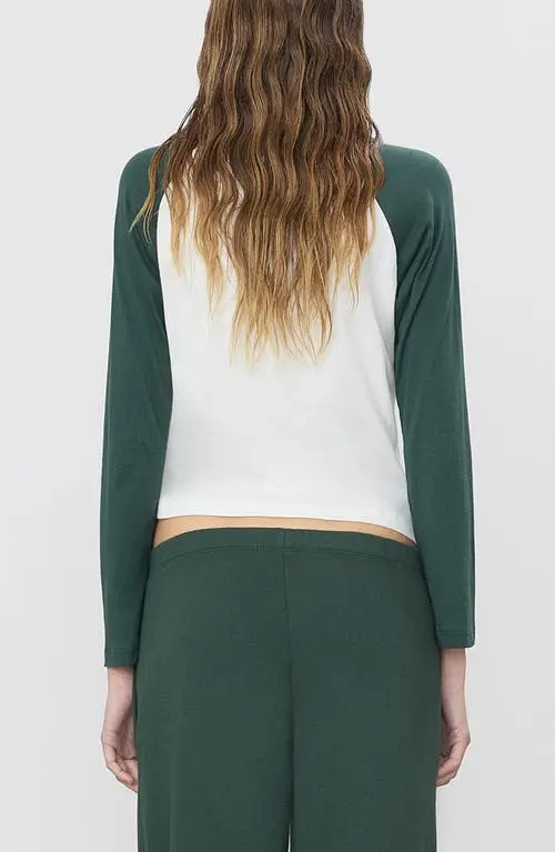 Eterne Baseball T-shirt - Ivory/forest