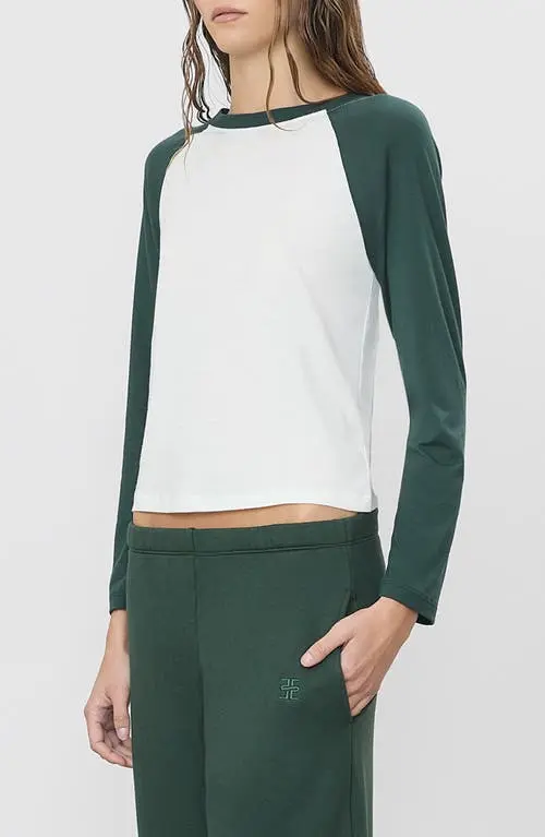Eterne Baseball T-shirt - Ivory/forest