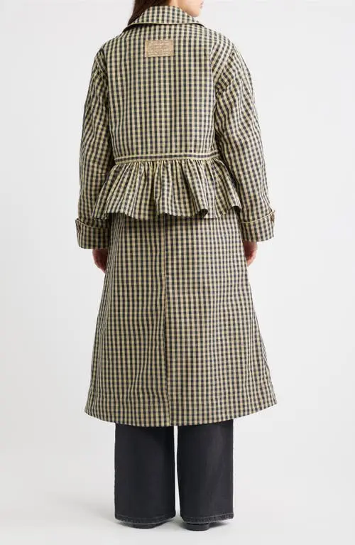 DAMSON MADDER Myrtle Gingham Trench Coat