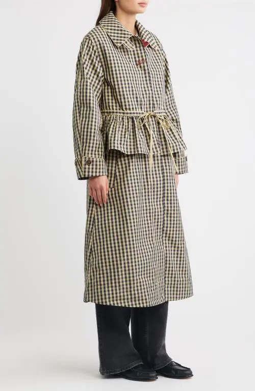 DAMSON MADDER Myrtle Gingham Trench Coat