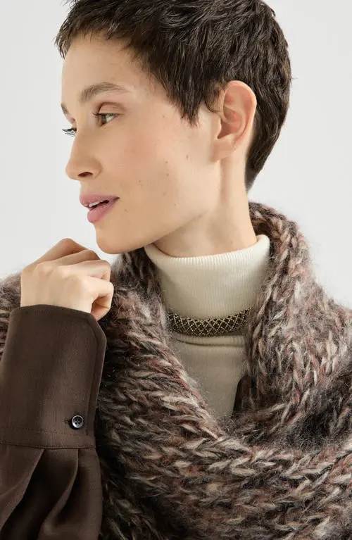 Brunello Cucinelli Mohair Knit Shawl