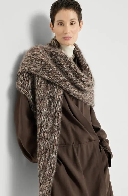 Brunello Cucinelli Mohair Knit Shawl