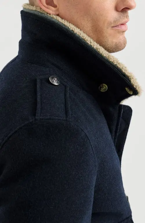 Brunello Cucinelli Bonded Cashmere Beaver Cloth Bomber Jacket With Thermore® Padding And Detachable Shearling Collar