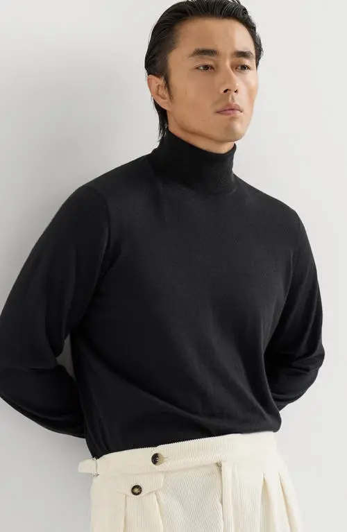 Brunello Cucinelli Cashmere And Silk Lightweight Turtleneck Sweater