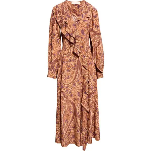 Ulla Johnson Sabrina Silk Midi Dress - Rosette