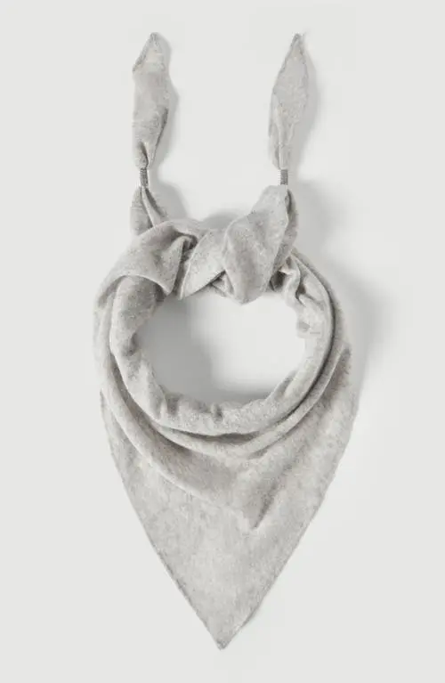 Brunello Cucinelli Cashmere Scarf With Shiny Details - Light Grey