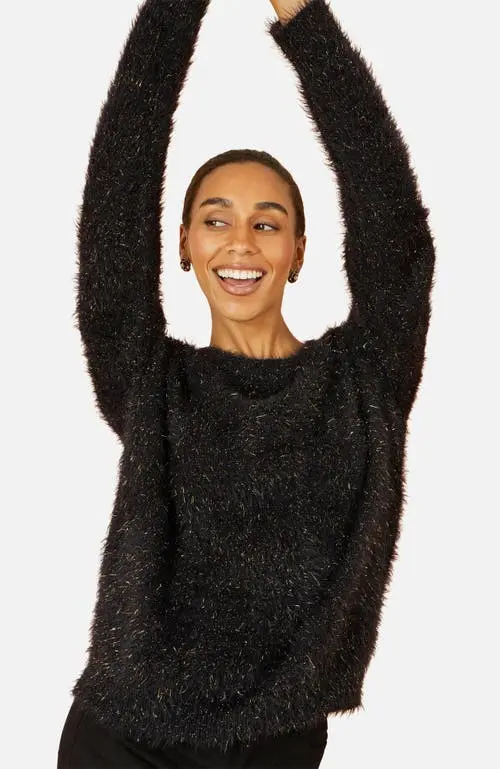 YUMI Metallic Fluffy Eyelash Relaxed Jumper