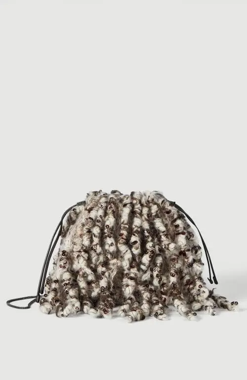 Brunello Cucinelli Pouch Bag With Twisted Embroidery And Precious Chain