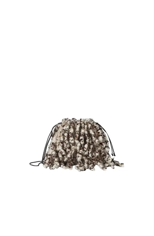 Brunello Cucinelli Pouch Bag With Twisted Embroidery And Precious Chain