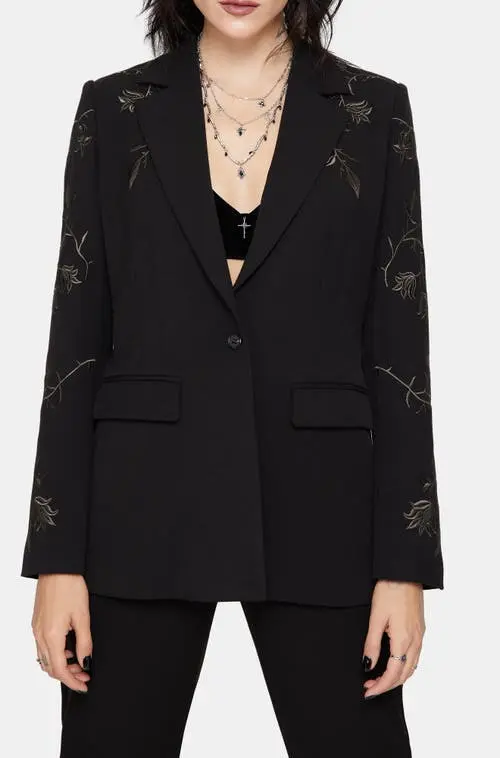 DISTURBIA Maira Embroidered Blazer