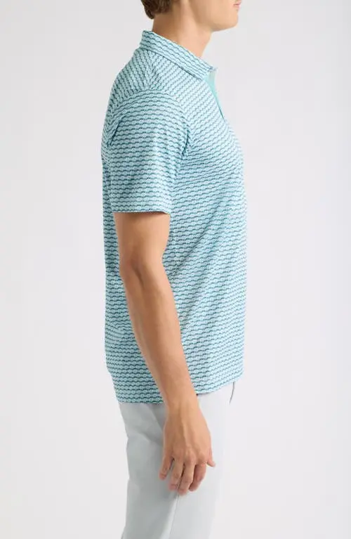 SWANNIES Valley Geo Print Performance Golf Polo