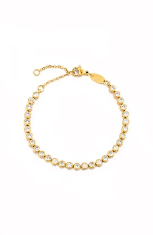 ATOLEA Tennis Bracelet With High-quality Zircon Stones - Gold