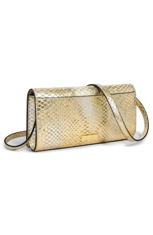 Alexis Bittar Serpent Side Handle Leather Clutch