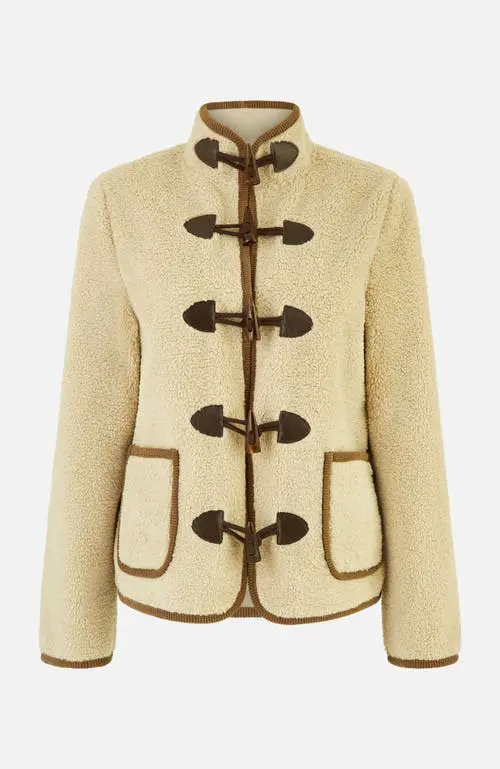 YUMI Tailored Borg Toggle Jacket