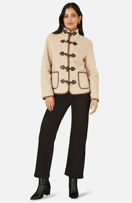 YUMI Tailored Borg Toggle Jacket