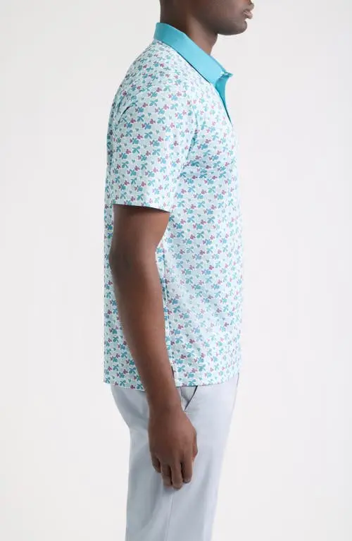 SWANNIES Mike V Floral Piqué Performance Golf Polo