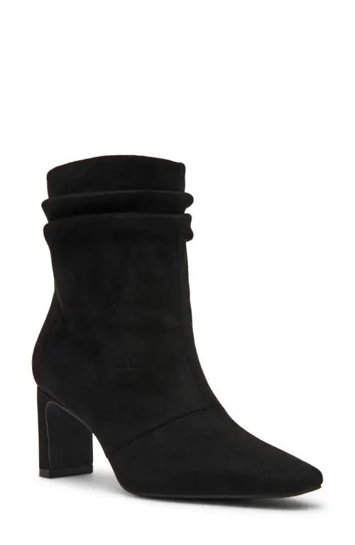 Anne Klein Cabrini Block Heel Bootie - Blk Micro Suede