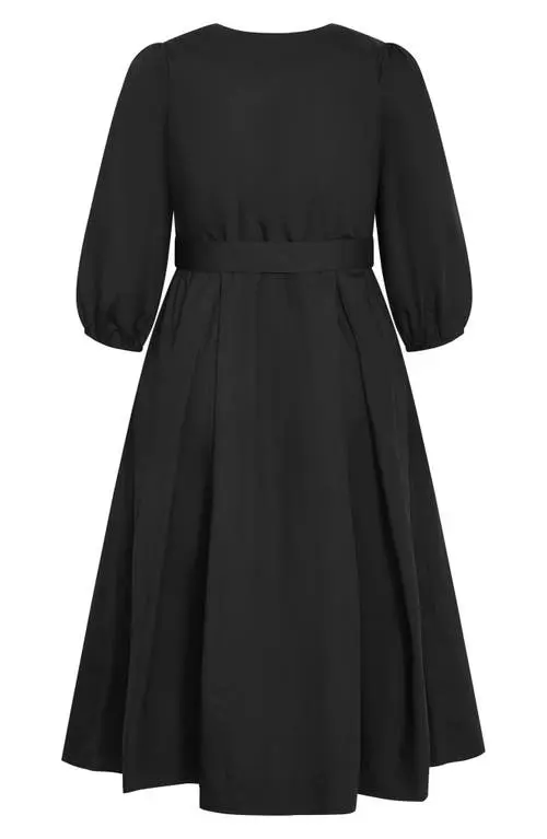 City Chic Kaiya Belted Cotton Dress