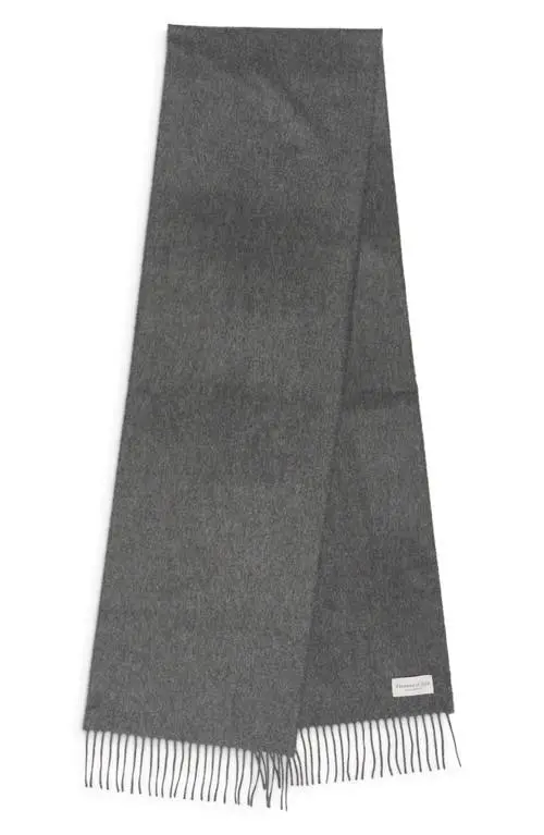 Johnstons Of Elgin Cashmere Fringe Scarf - Mid Grey