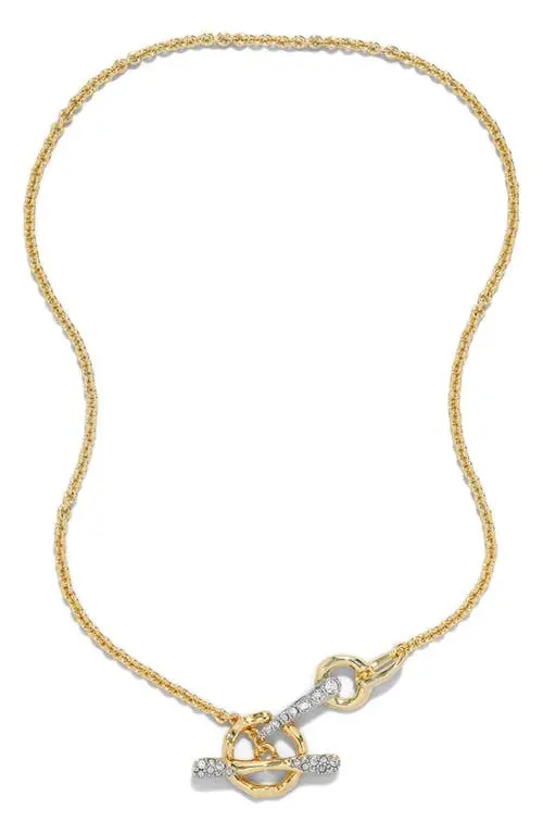 Alexis Bittar Solanales Crystal Pavé Toggle Necklace