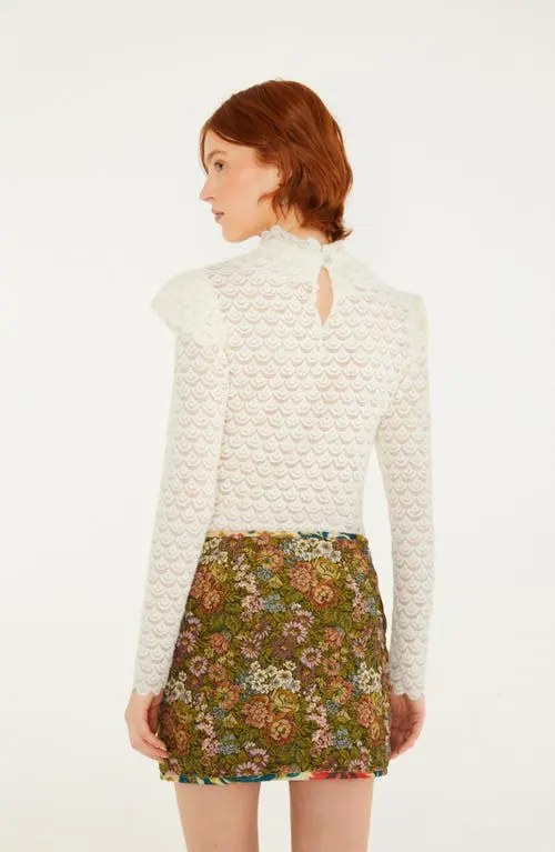 Farm Rio Floral Jacquard Miniskirt