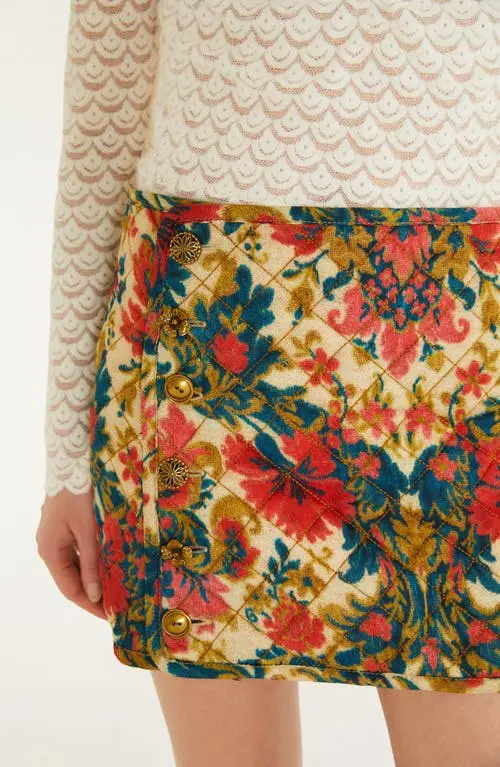 Farm Rio Floral Jacquard Miniskirt