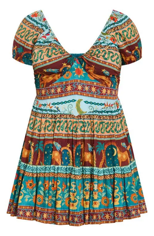 City Chic Amaria Print Flare Dress