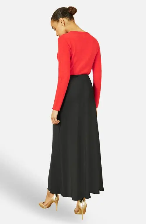 YUMI Sparkle Knit Jumper With Lettuce Hem Cuffs