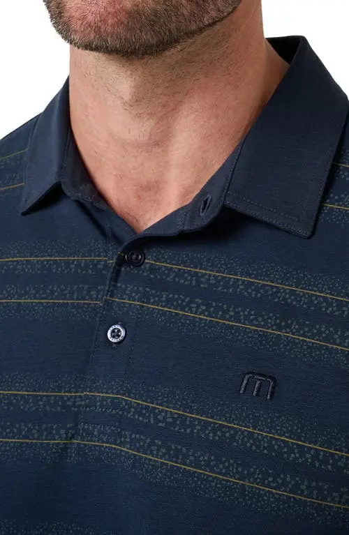 Travis Mathew Heater Jersey Striped Performance Polo