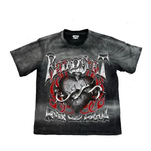 RETROVERT Washed Heart Thorn Tee