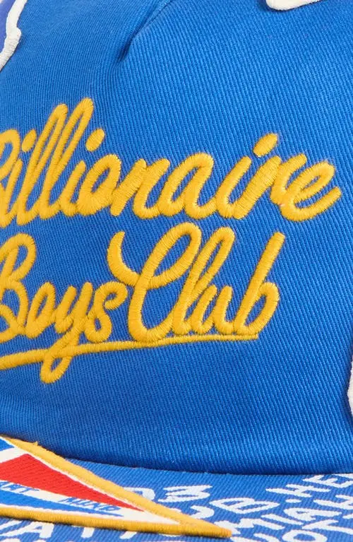 BILLIONAIRE BOYS CLUB Helmet Embroidered Snapback Cap - Lapis Blue