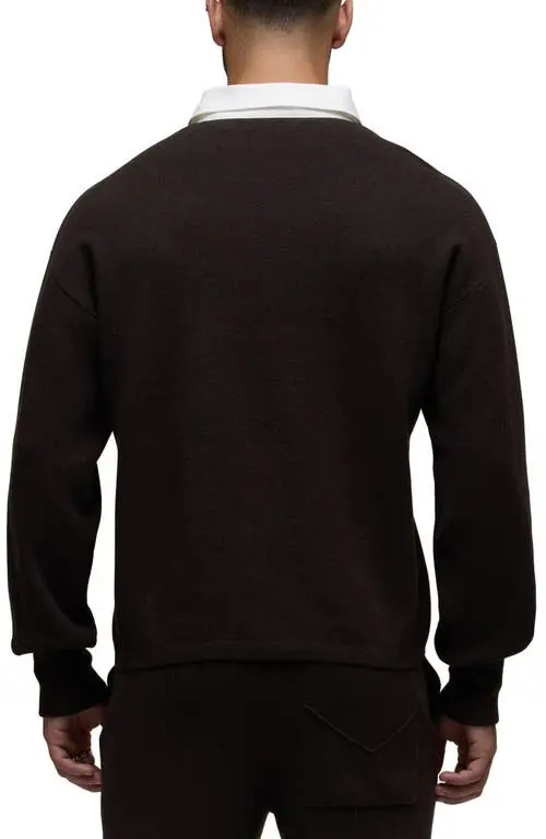 Hudson Jeans Long Sleeve Contrast Polo