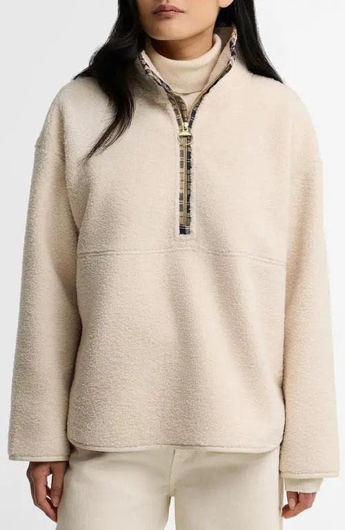 Barbour Merys Quarter Zip Fleece Pullover - Birch