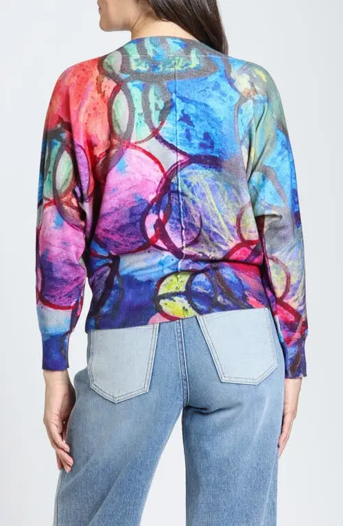 APNY Overlapping Circles V-neck Sweater