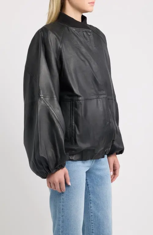 Mauritius Kylie Oversized Leather Bomber Jacket