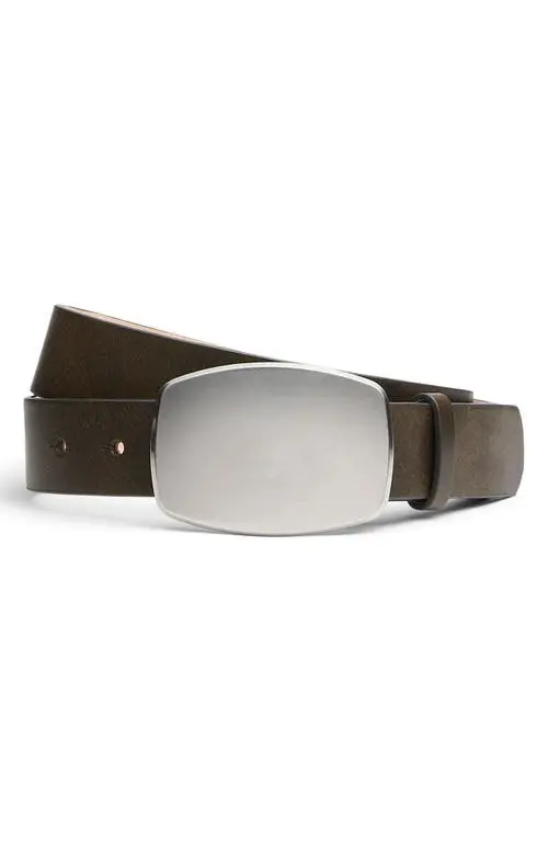 Rag & Bone Wyatt Leather Belt - Olive