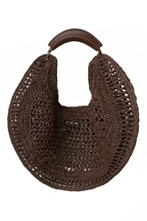 JLUXLABEL Seaside Woven Bag - Chocolate