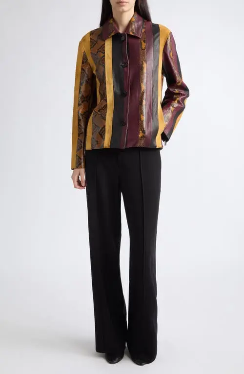 Proenza Schouler Sirine Leather Jacket - Gold Multi