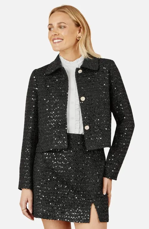 YUMI Boucle Sequin Jacket