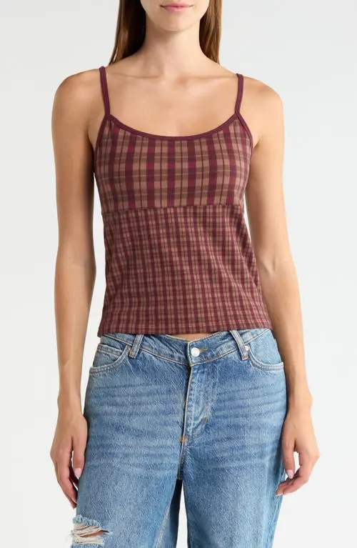 PACSUN Lottie Striped Tank Top - Brown