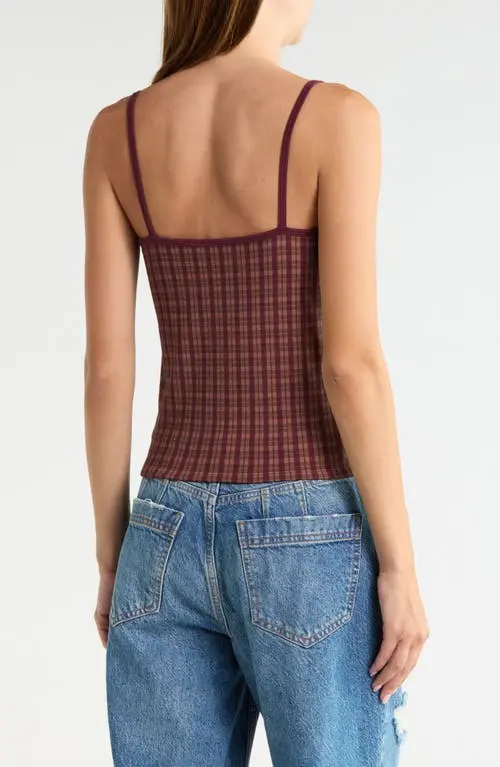 PACSUN Lottie Striped Tank Top - Brown