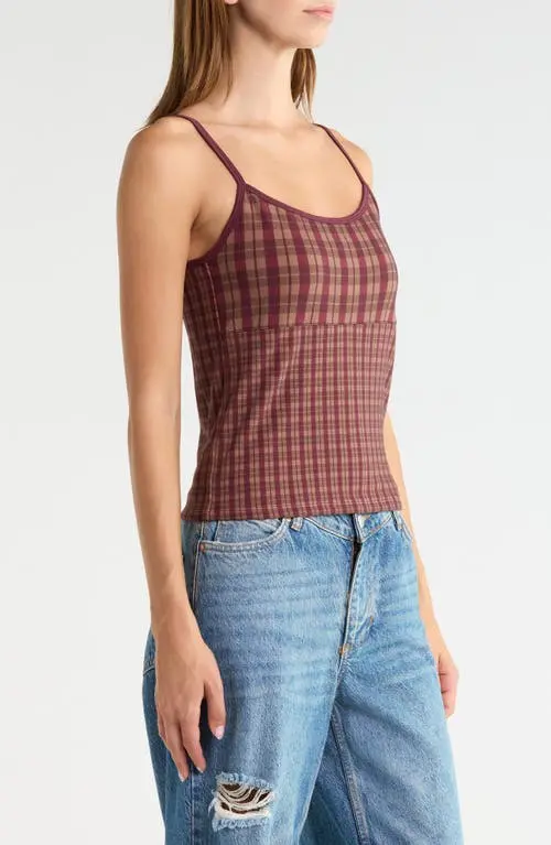 PACSUN Lottie Striped Tank Top - Brown