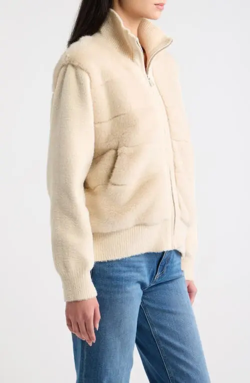 Love Token Celia Faux Fur Jacket - Beige
