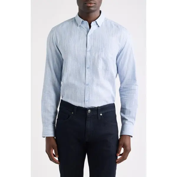 Johnston & Murphy Collin Jacquard Cotton Button-up Shirt