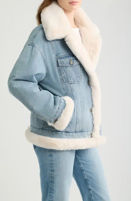 Love Token Susan Faux Fur Trim Jacket