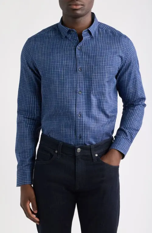 Johnston & Murphy Collin Jacquard Cotton Button-up Shirt
