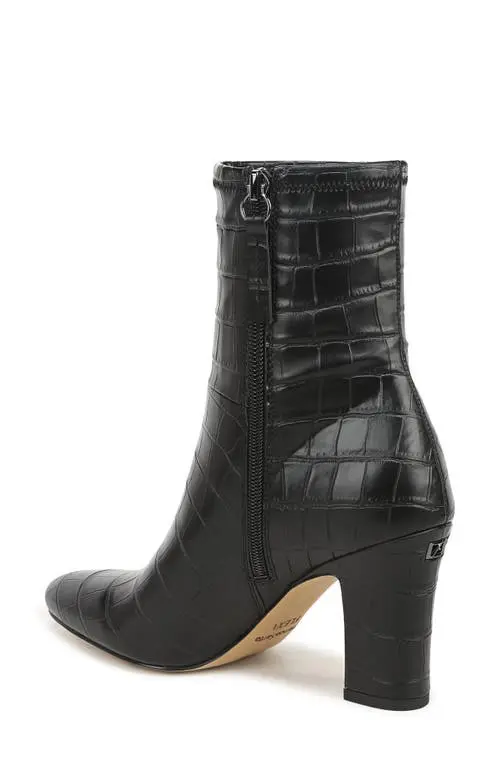 Franco Sarto Jael Croc Embossed Faux Leather Bootie