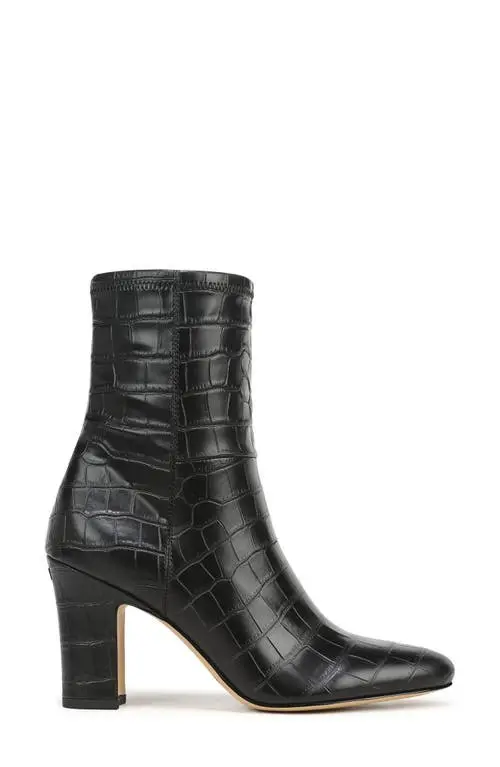 Franco Sarto Jael Croc Embossed Faux Leather Bootie