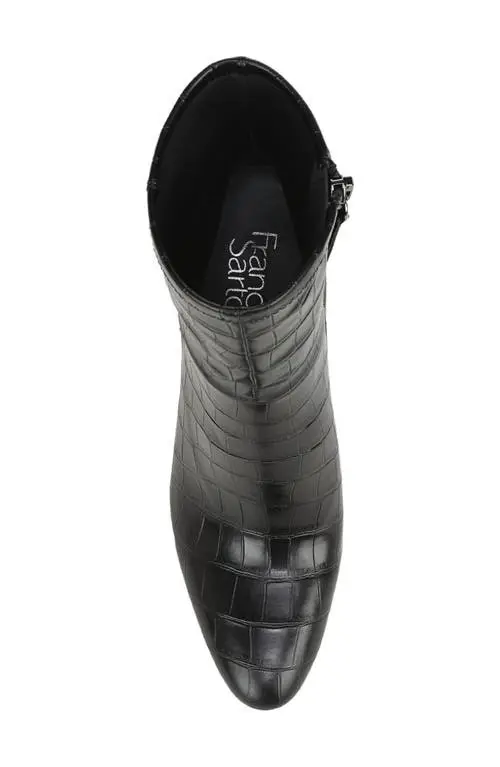Franco Sarto Jael Croc Embossed Faux Leather Bootie