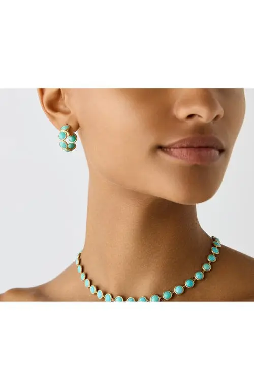 Marco Bicego Jaipur Color Turquoise Hoop Earrings